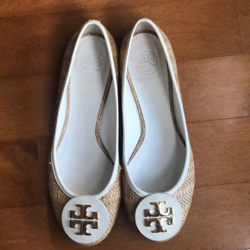 Tory Burch Straw Flats - Gem
